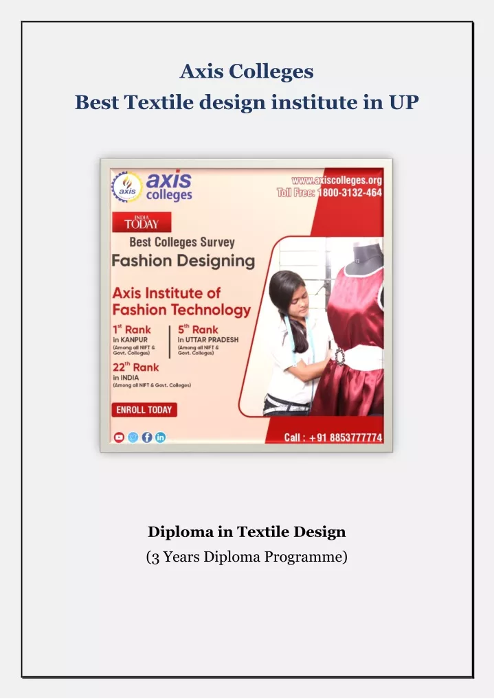 PPT - Best Textile design institute in UP - Axis Colleges PowerPoint ...