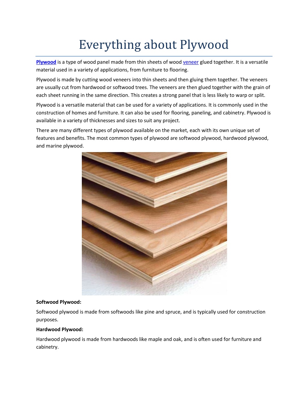 PPT - Everything about Plywood PowerPoint Presentation, free download ...