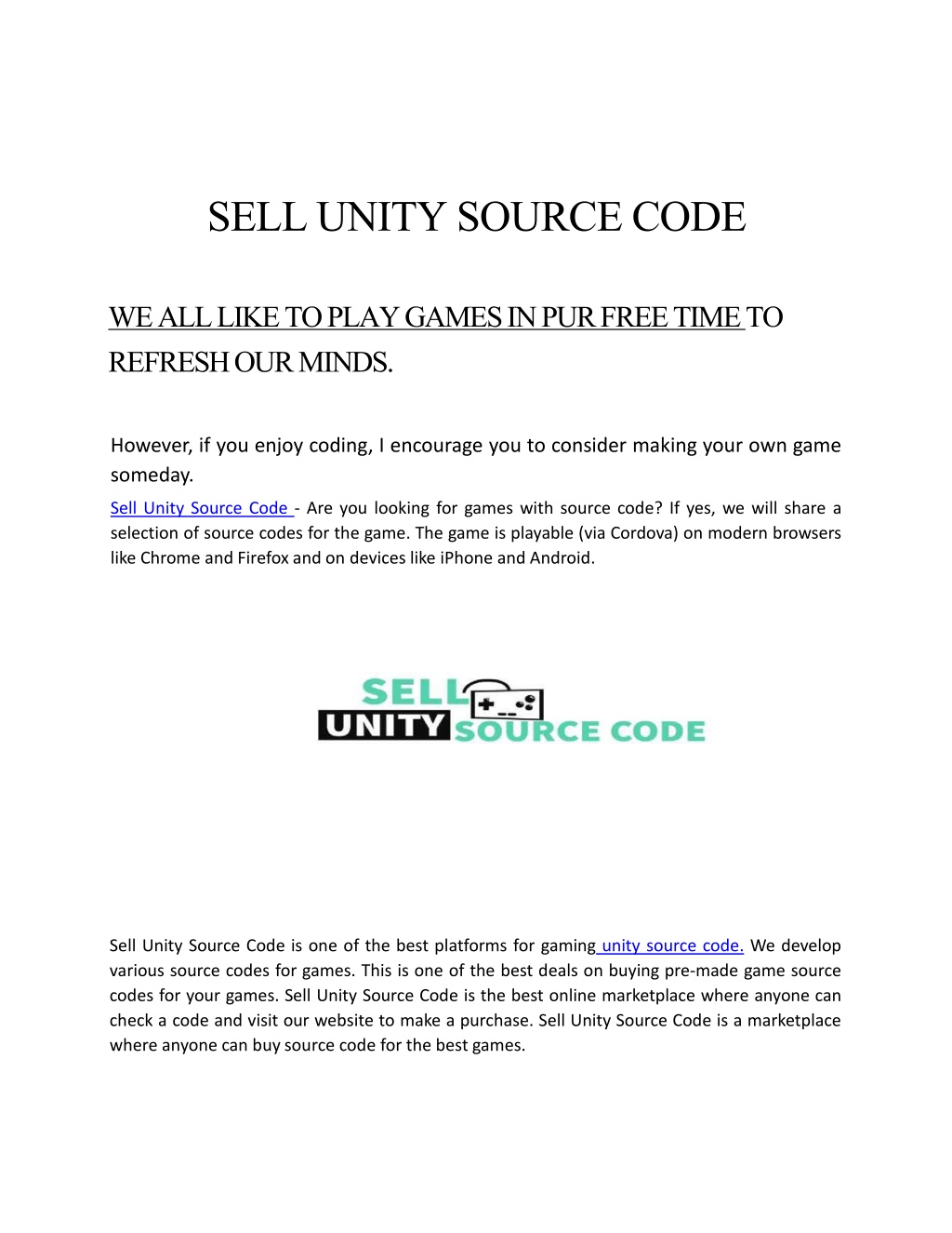 PPT - sell-unity-source-code PowerPoint Presentation, free download - ID:11797914