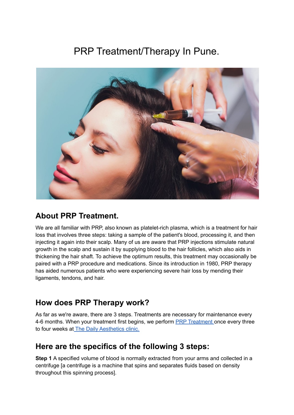 PPT - PRP Treatment_Therapy In Pune PowerPoint Presentation, free ...