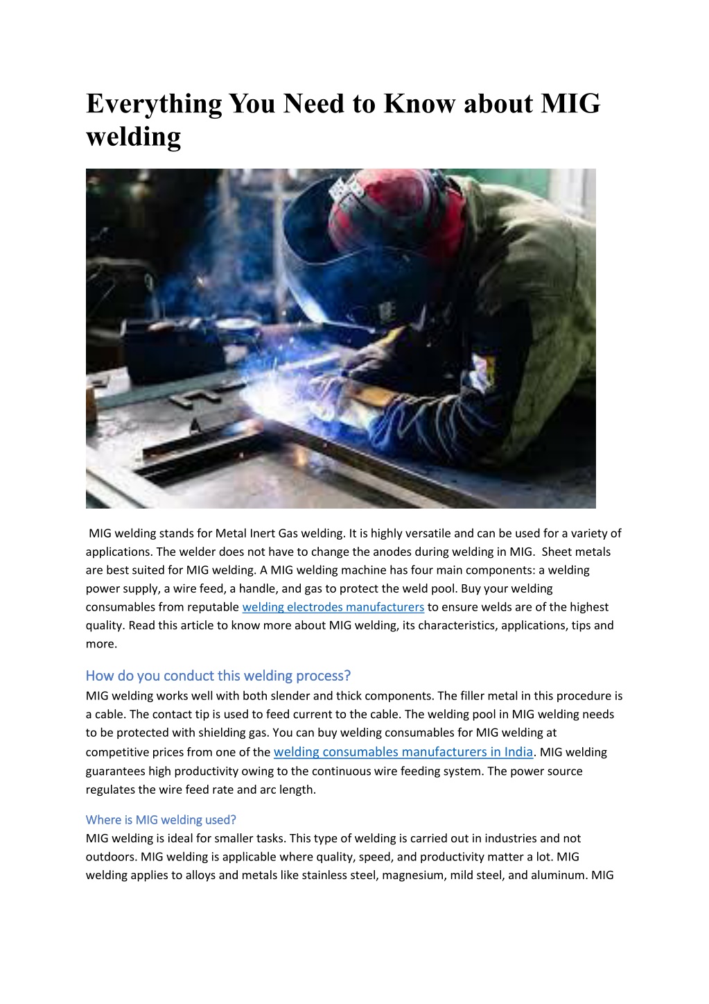 PPT - Everything You Need to Know about MIG welding PowerPoint ...