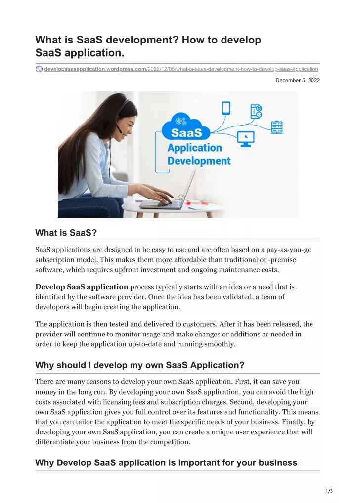 PPT - What is SaaS? How to develop SaaS application PowerPoint Presentation - ID:11800177