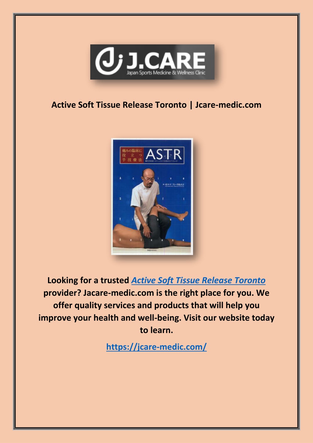 PPT - Active Soft Tissue Release Toronto | Jcare-medic.com PowerPoint ...