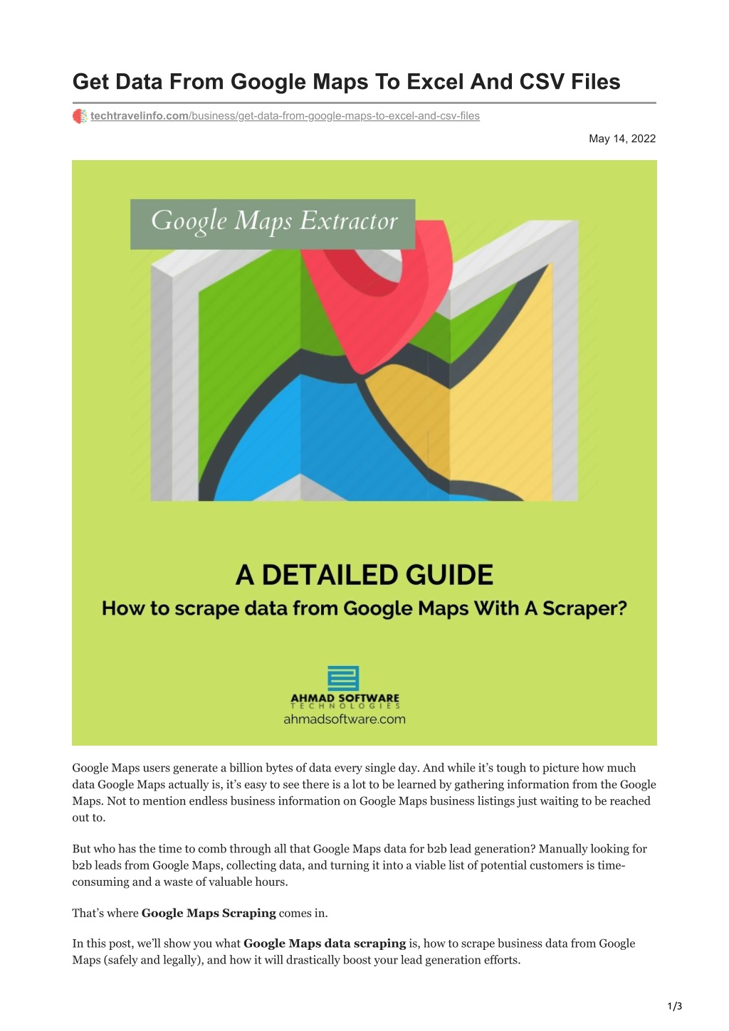 PPT - 1Find And Get Data From Google Maps To Excel PowerPoint ...