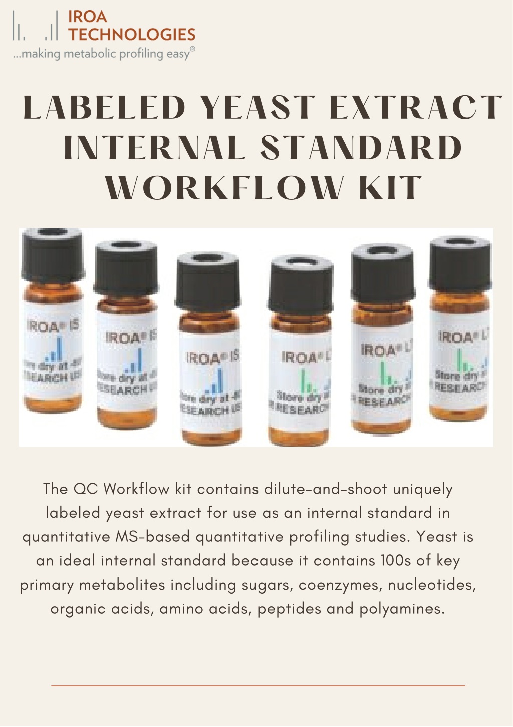 PPT - Labeled Yeast Extract Internal Standard Workflow Kit by Iroa Tech ...
