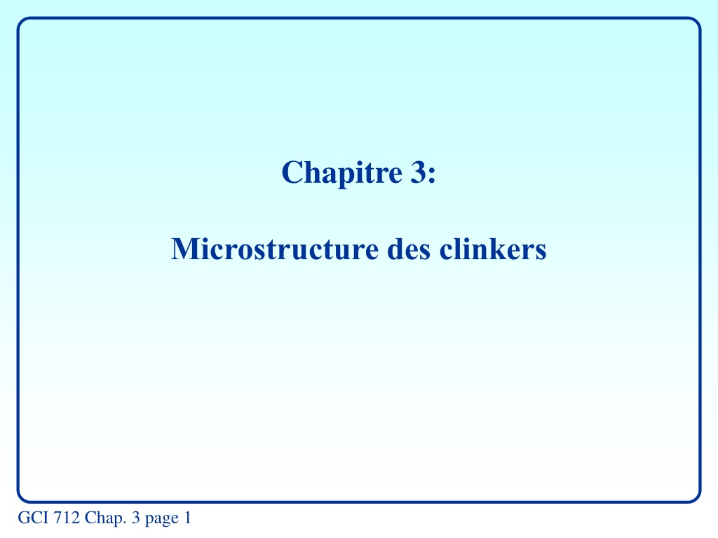 PPT - Chap3 Microstructure des clinkers PowerPoint Presentation, free download - ID:11804960