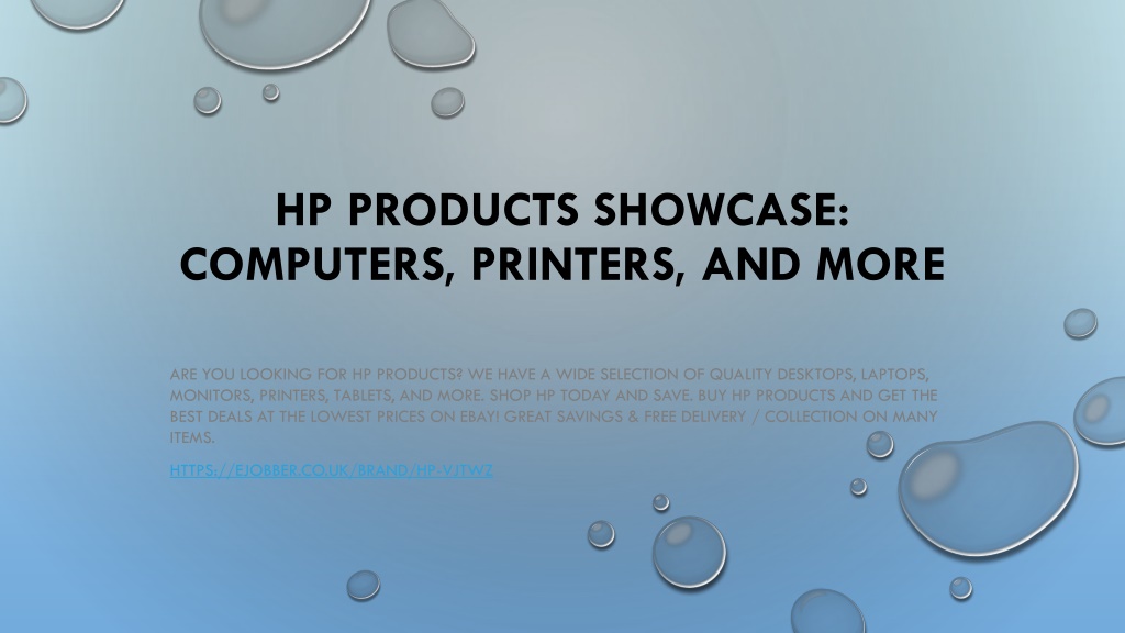PPT - HP Products Showcase Computers, Printers, and More PowerPoint ...