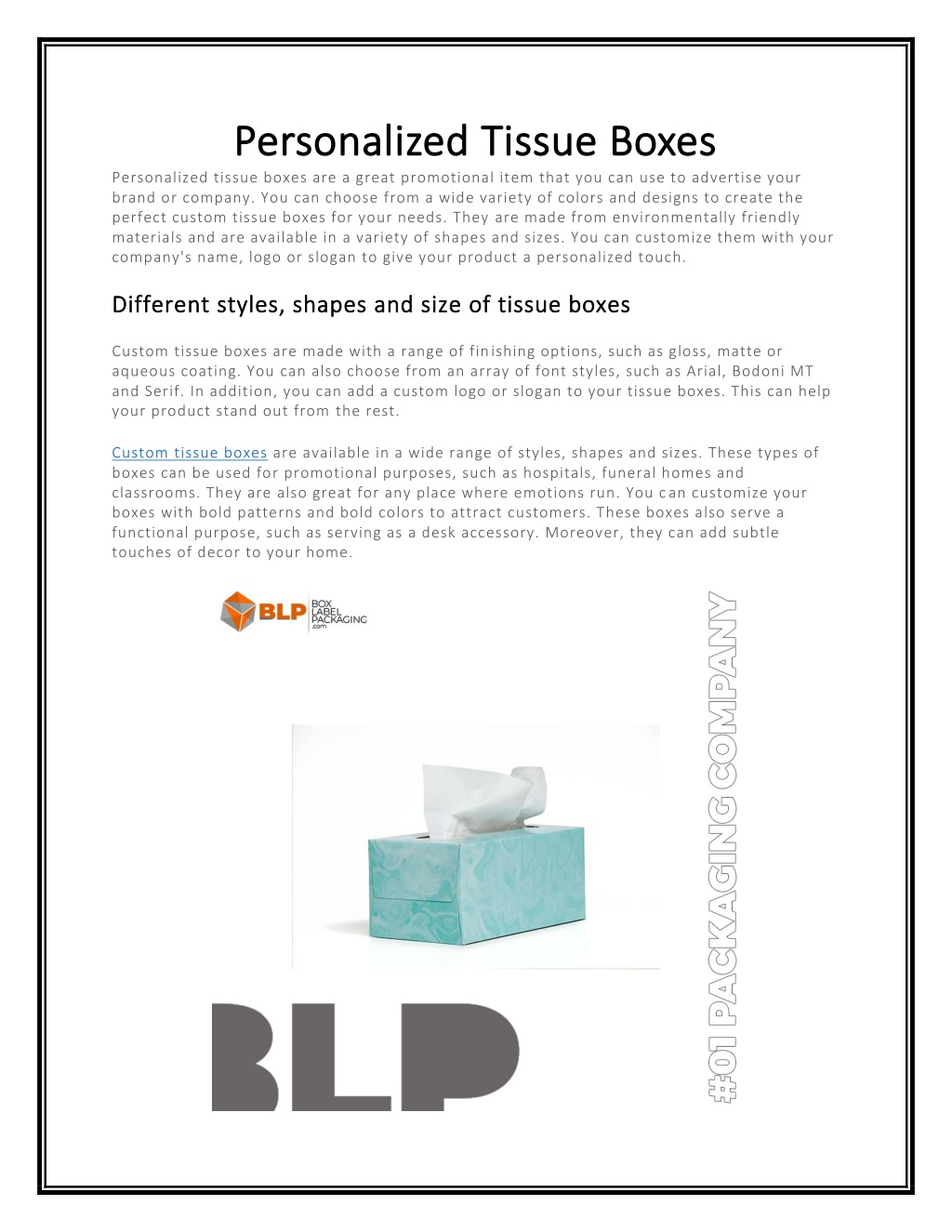 PPT - Personalized Tissue Boxes PowerPoint Presentation, free download ...