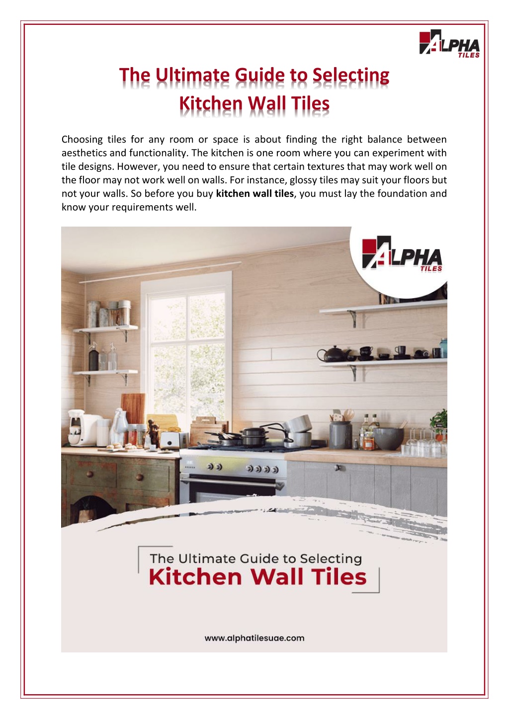 PPT - Ultimate Guide to Selecting Kitchen Wall Tiles PowerPoint Presentation - ID:11809543