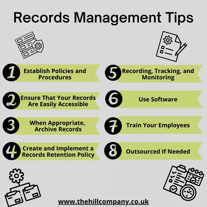 PPT - Records Management Tips - The Hill Company PowerPoint ...