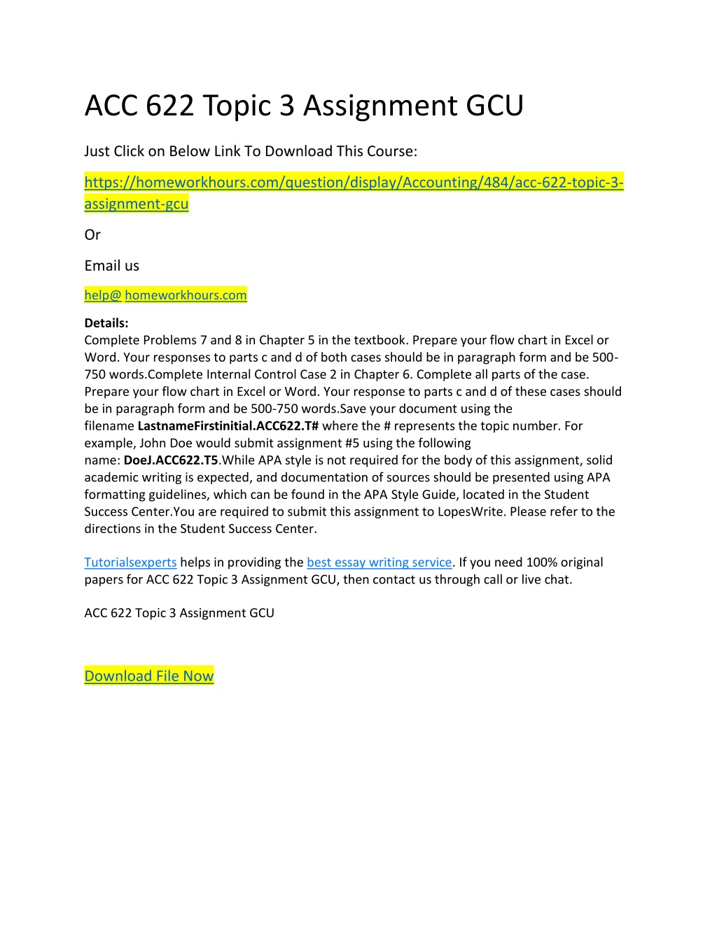 PPT - ACC 622 Topic 3 Assignment GCU PowerPoint Presentation, free ...