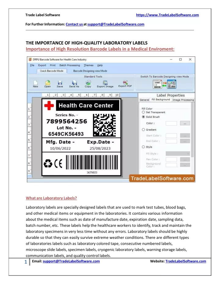 PPT - The Importance Of High Quality Laboratory Labels PowerPoint ...