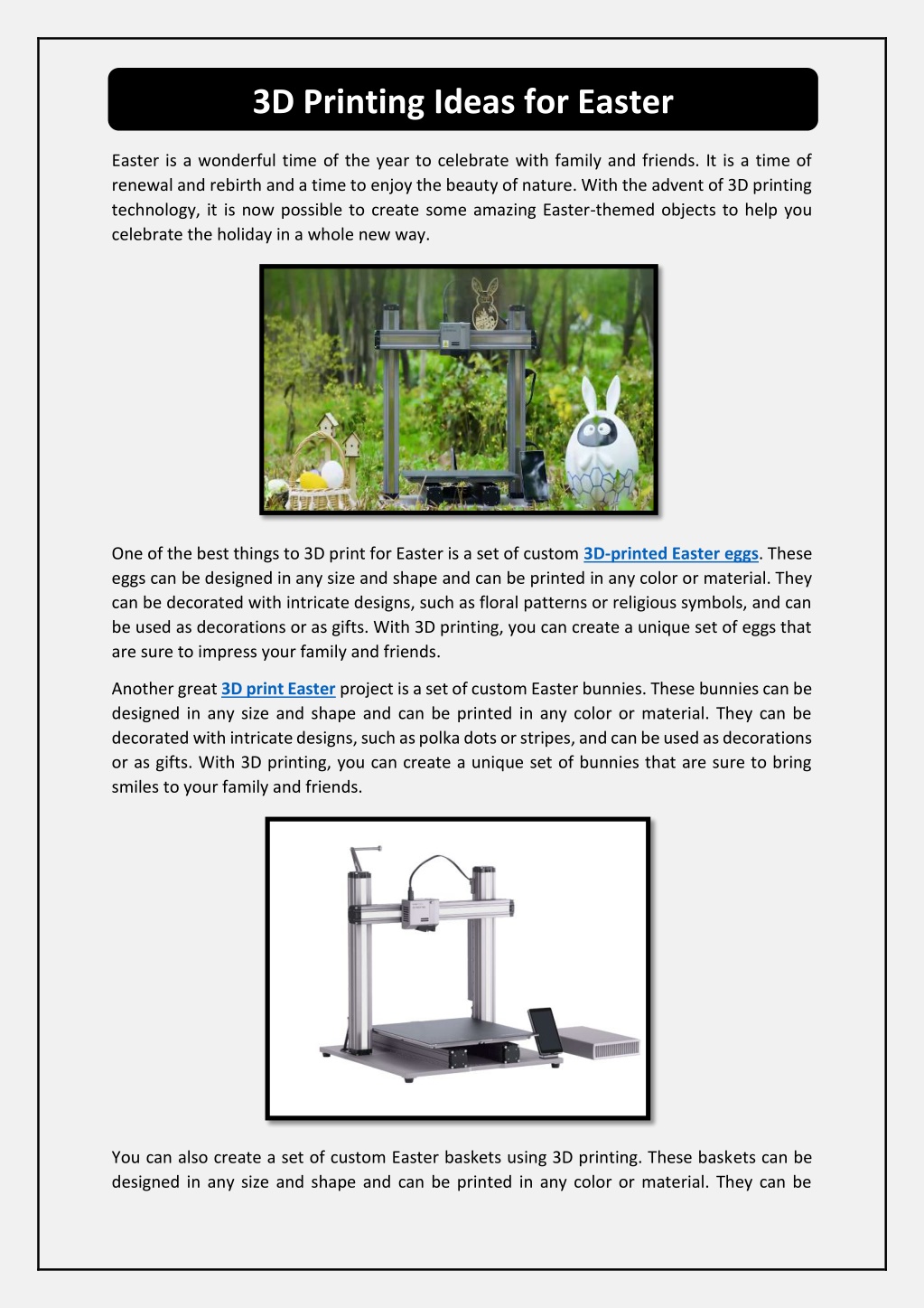 PPT - 3D Printing Ideas for Easter PowerPoint Presentation, free ...