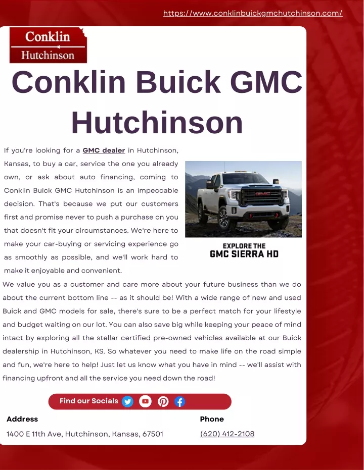 PPT - Conklin Buick GMC Hutchinson PowerPoint Presentation, free download - ID:11820248
