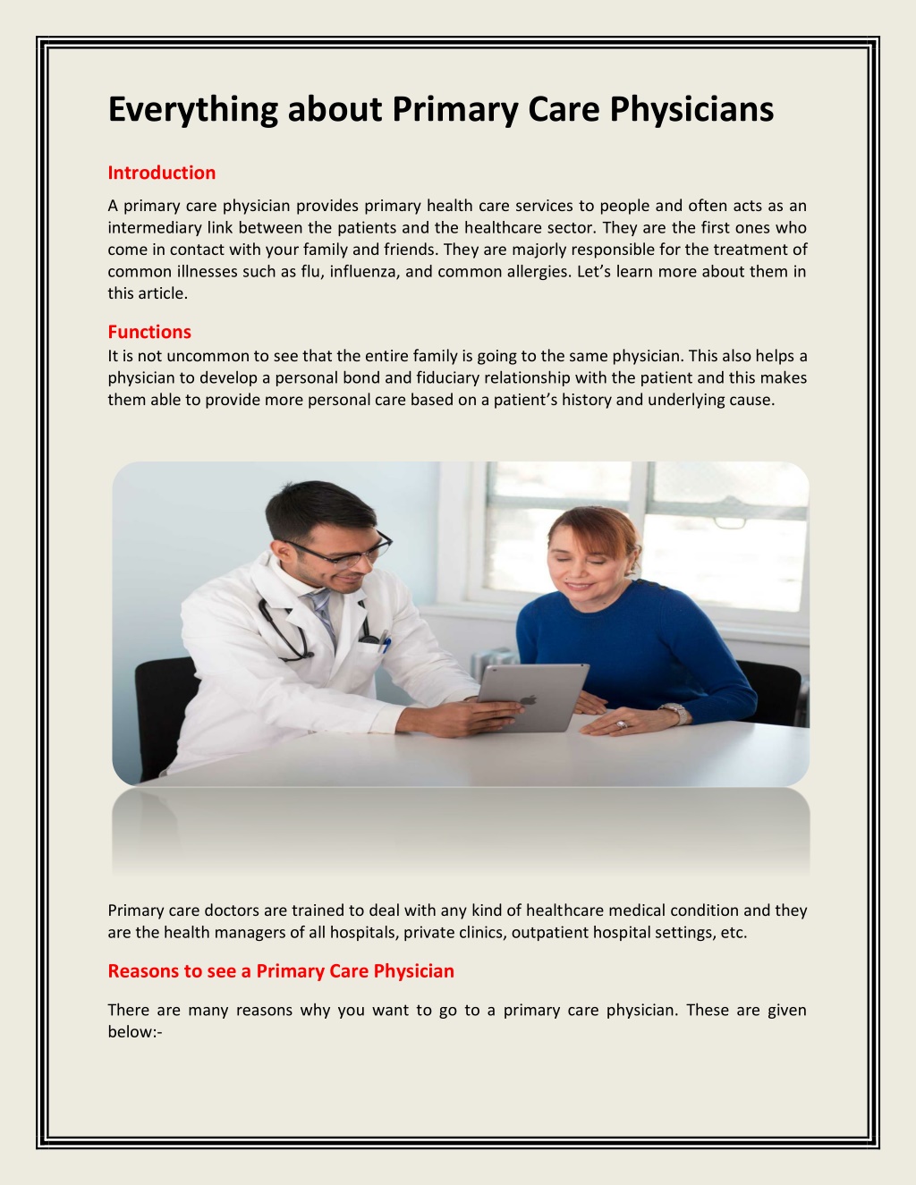 PPT - Everything about Primary Care Physicians PowerPoint Presentation ...