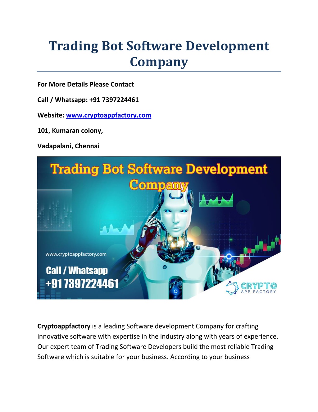 PPT - Trading Bot Software Development Company PowerPoint Presentation ...