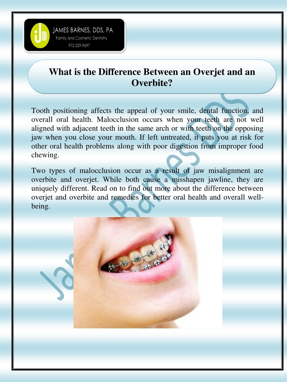 PPT - What is the Difference Between an Overjet and an Overbite ...