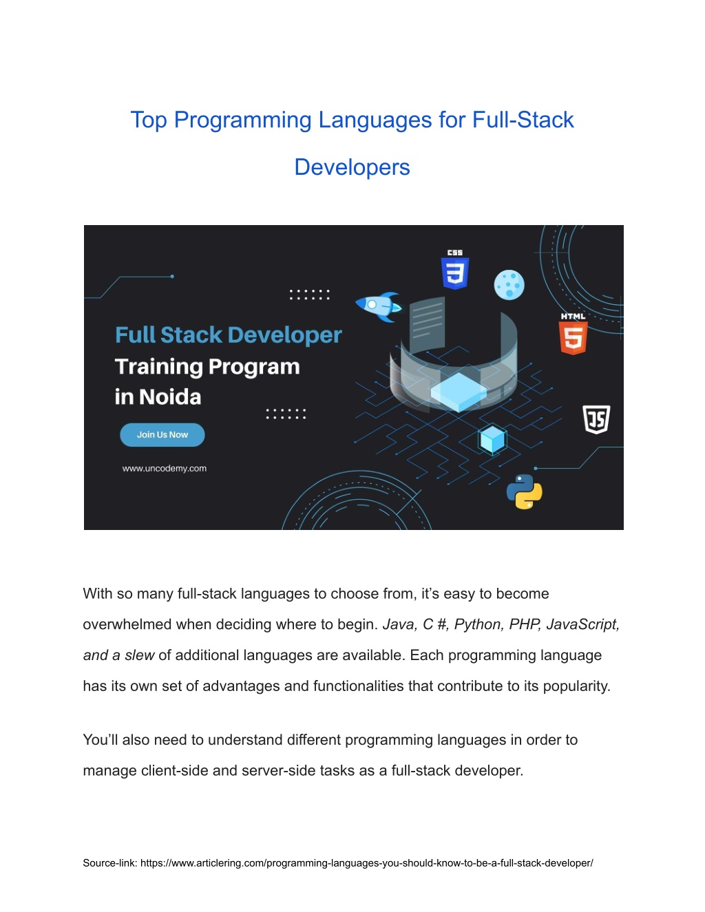 PPT - Top Programming Languages for Full-Stack Developers PowerPoint Presentation - ID:11824951