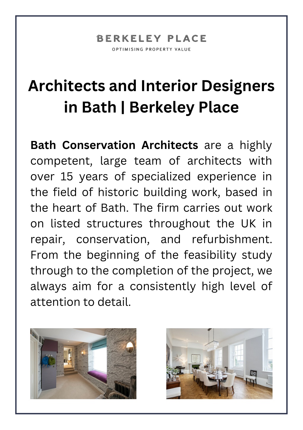 PPT - Bath Interior Designers And Architects Berkeley Place PowerPoint ...