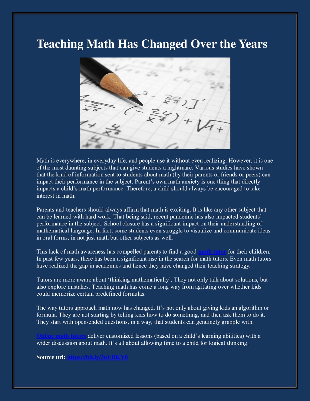 PPT - Teaching Math Has Changed Over the Years PowerPoint Presentation ...