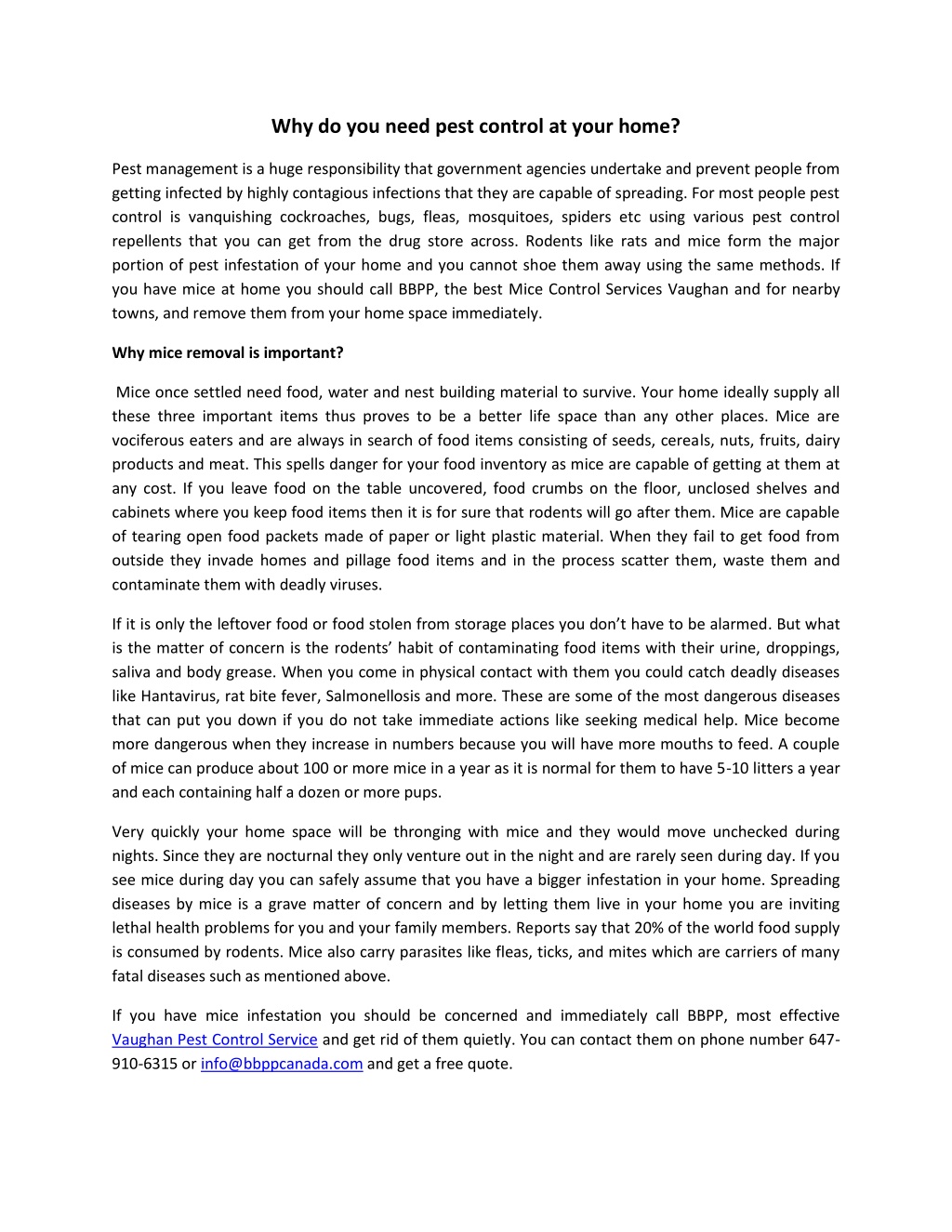 PPT - Why do you need pest control at your home PowerPoint Presentation ...