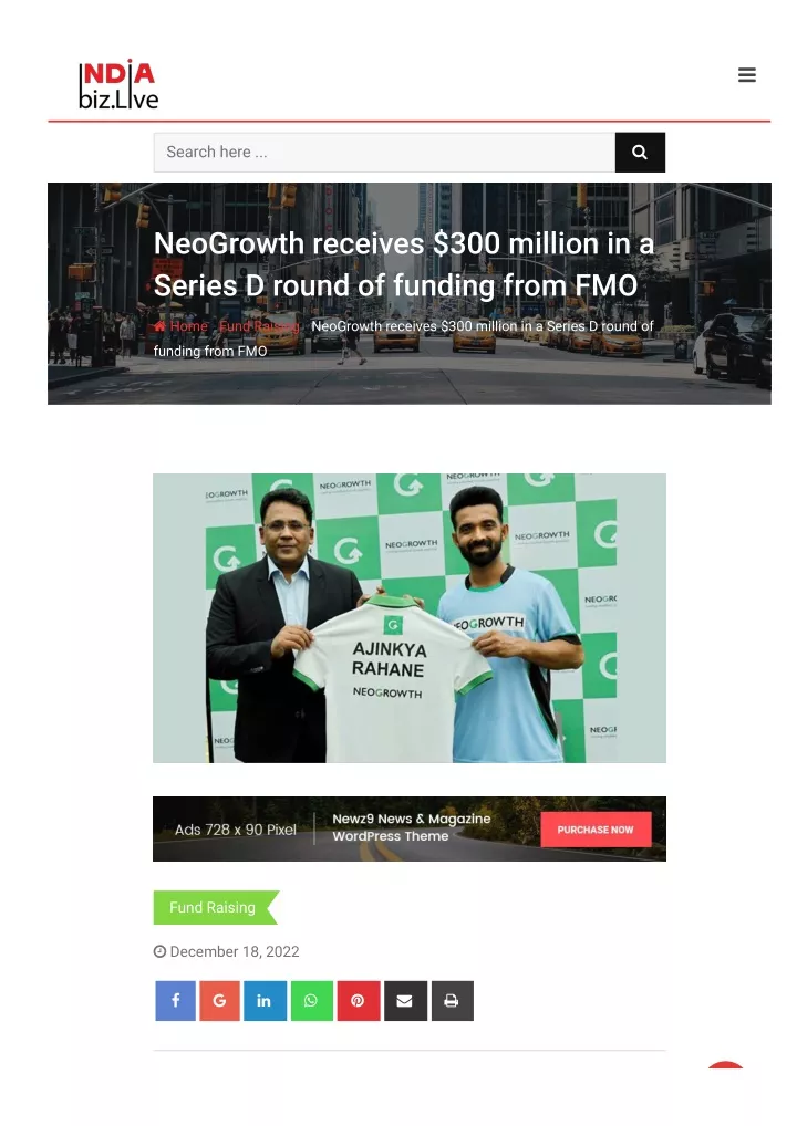 PPT - indiabiz-live-neogrowth-receives-300-million-in-a-series-d-round ...