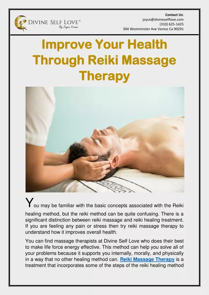 PPT - Improve Your Health Through Reiki Massage Therapy PowerPoint ...