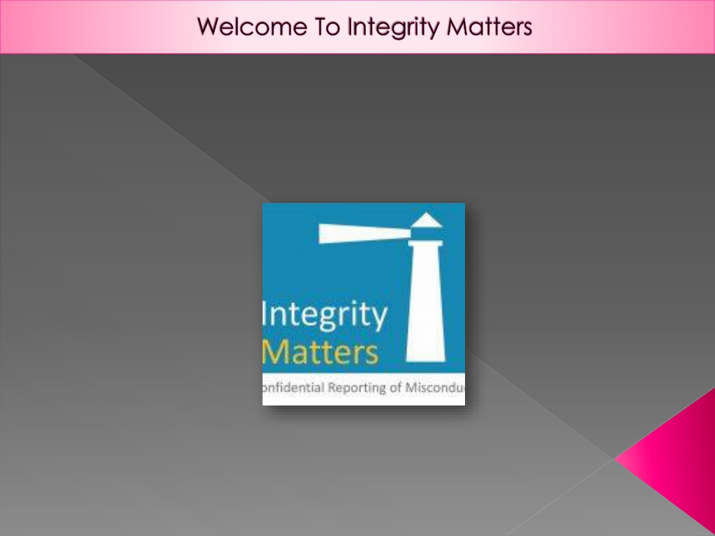 PPT - Whistleblower Platform - Integrity Matters PowerPoint ...