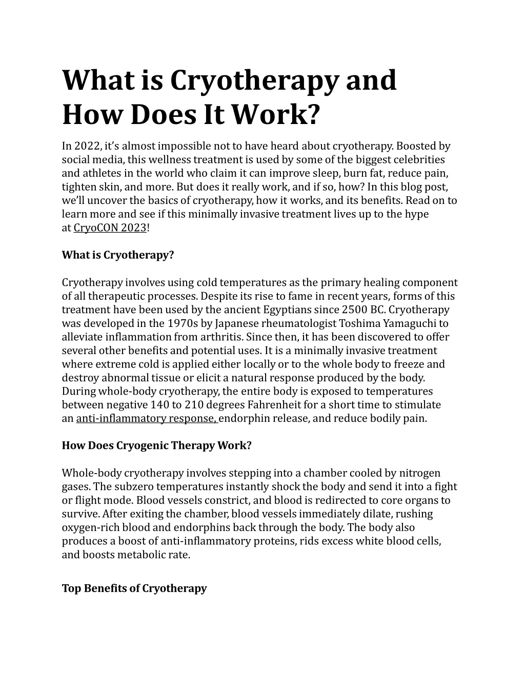 PPT - What is Cryotherapy and How Does It Work PowerPoint Presentation - ID:11837682