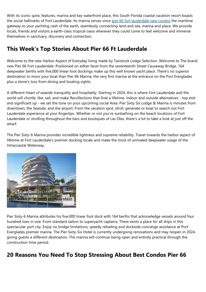 PPT - The Pier 66 Condos Case Study You'll Never Forget PowerPoint Presentation - ID:11838020