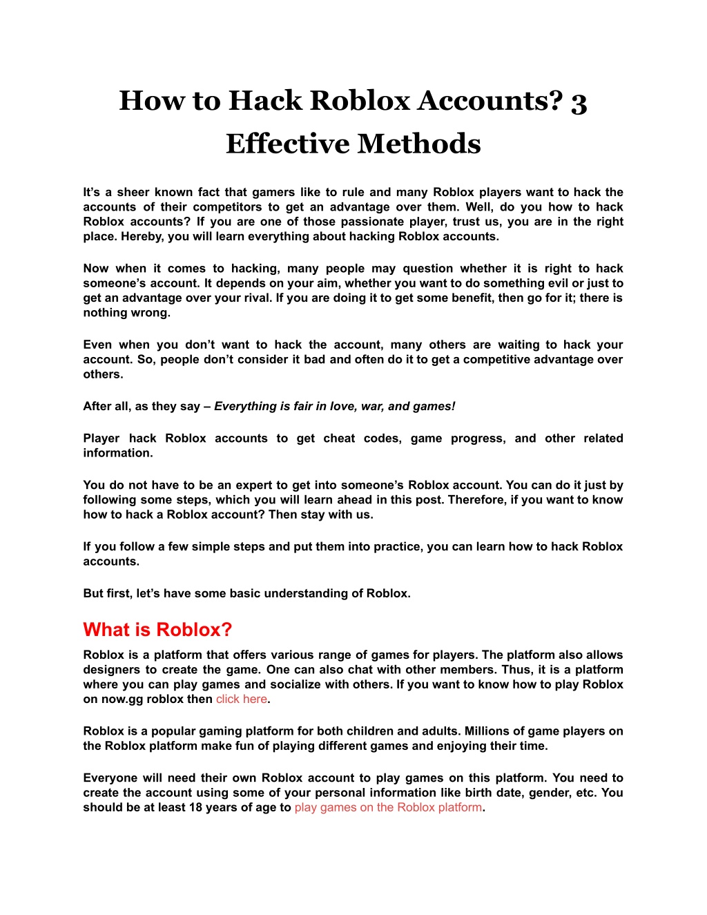 PPT - How to Hack Roblox Accounts 3 Effective Methods PowerPoint ...
