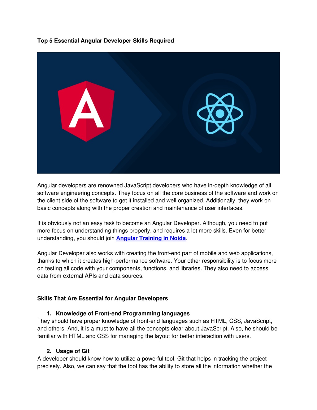 PPT - Top 5 Essential Angular Developer Skills Required PowerPoint Presentation - ID:11839524