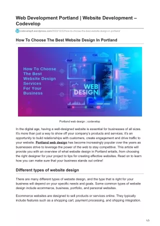PPT - How To Choose The Best Website Design In Portland PowerPoint ...