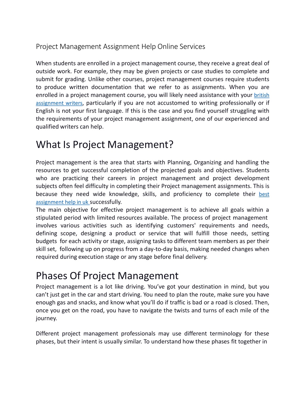PPT - Project Management Assignment Help Online Services PowerPoint ...