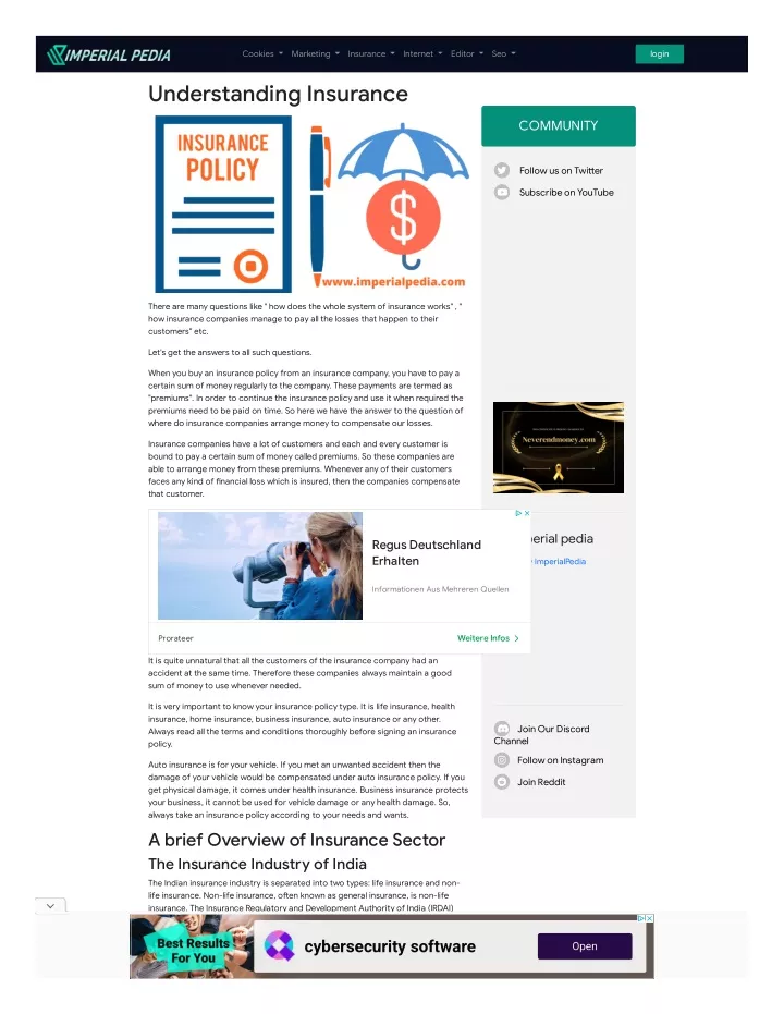 PPT - Insurance Sector In Usa By Imperialpedia PowerPoint Presentation ...