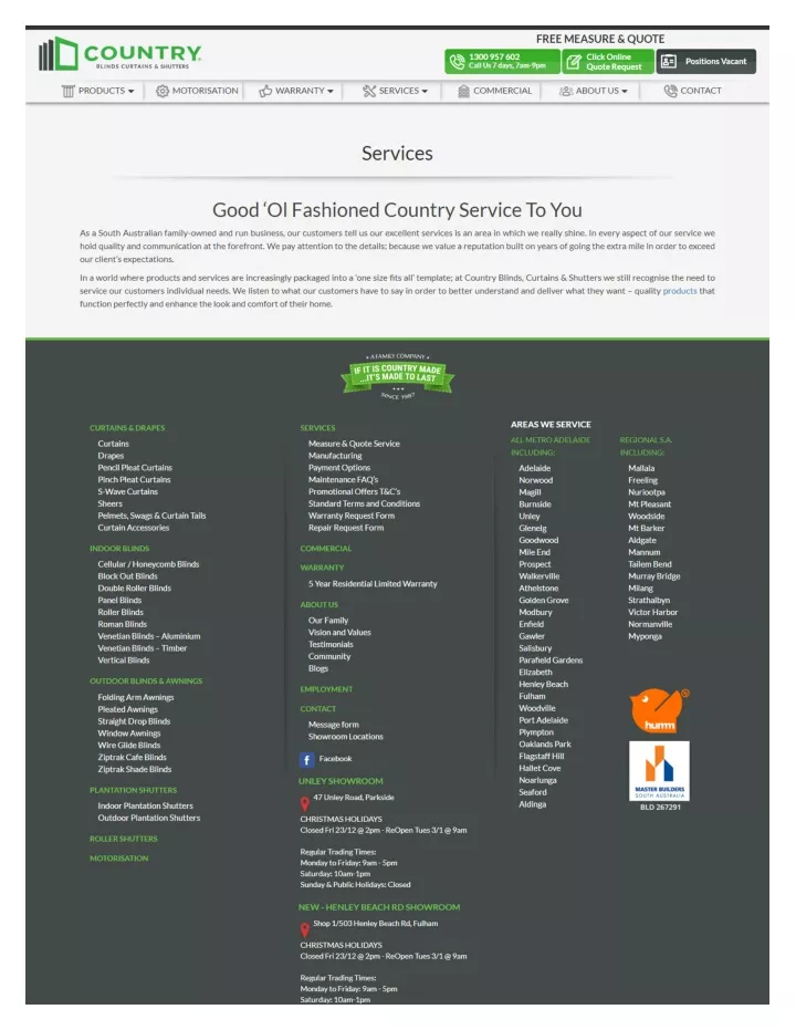 PPT - Country Blinds, Curtains & Shutters | Free Measure & Quote ...