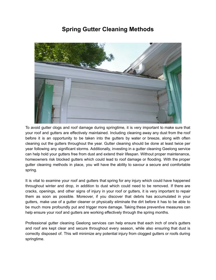 PPT - Best Roof Gutter Cleaning Geelong PowerPoint Presentation, free ...
