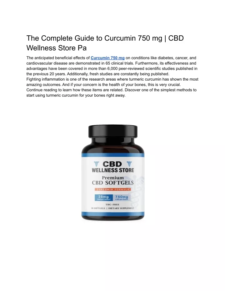 PPT - The Complete Guide to Curcumin 750 mg _ CBD Wellness Store Pa ...