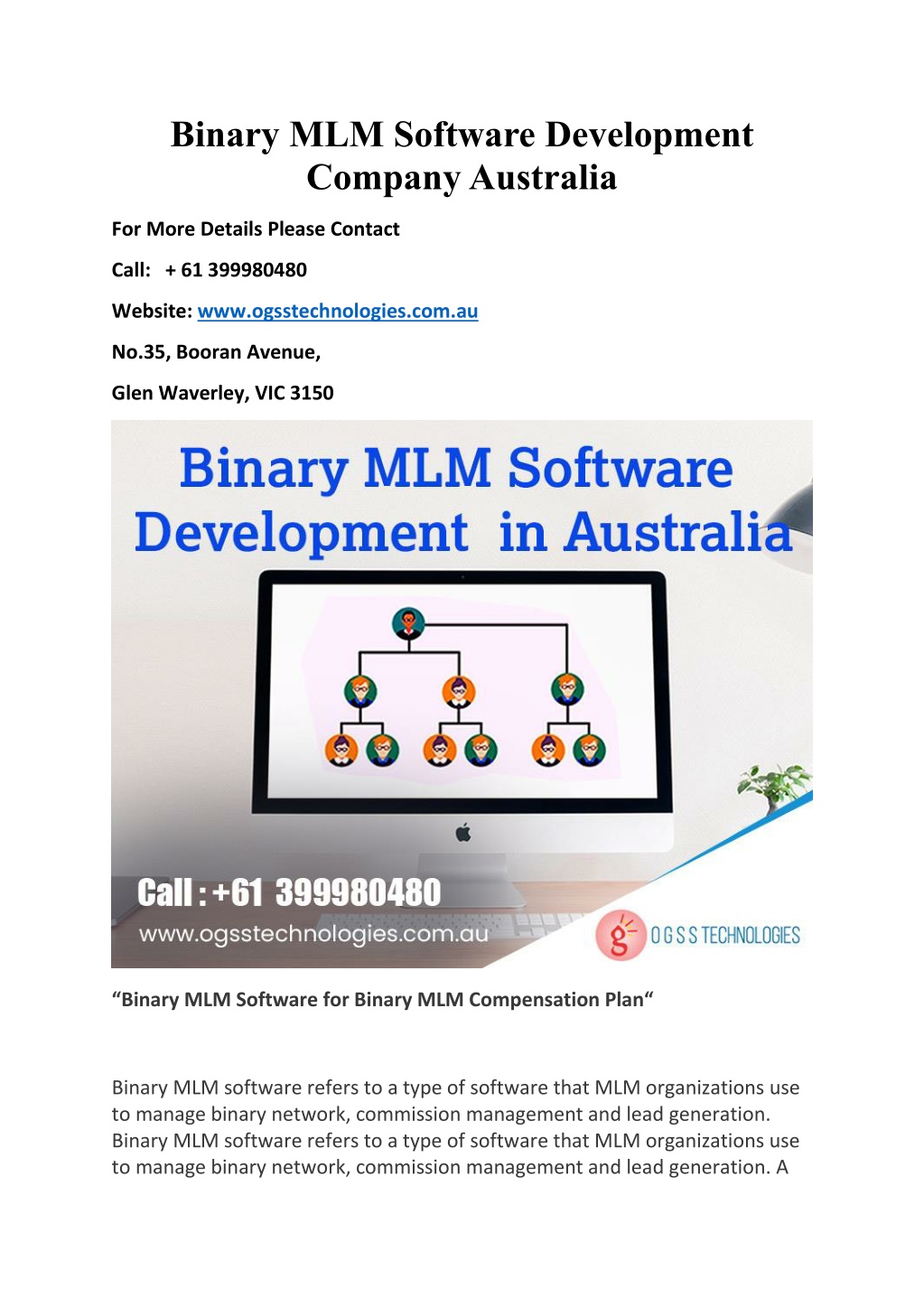 PPT - Binary MLM Software Development Company Australia PowerPoint Presentation - ID:11848636
