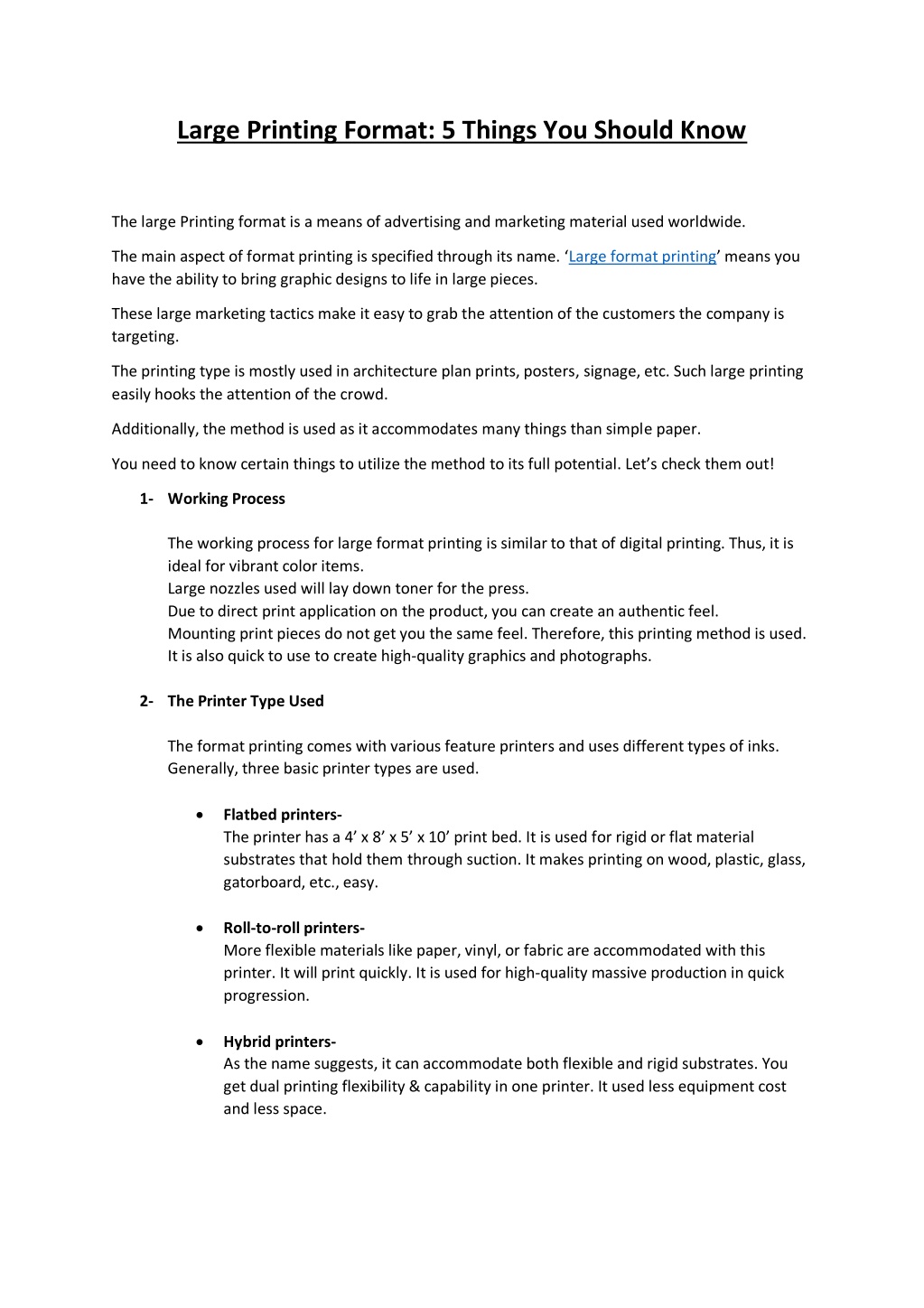 PPT - Large Printing Format-5 Things You Should Know PowerPoint ...