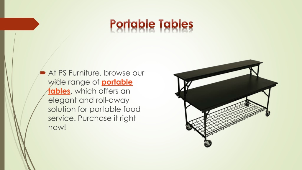 PPT - Portable Tables 1 PowerPoint Presentation, free download - ID ...
