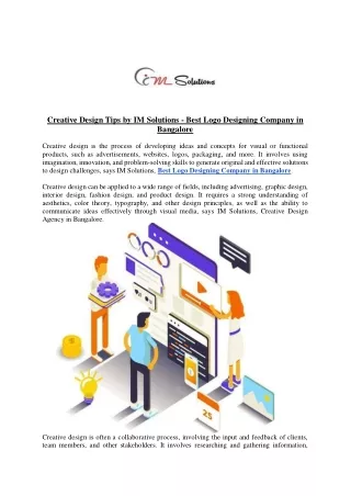 PPT - Creative Design Tips by IM Solutions - Best Logo Designing ...