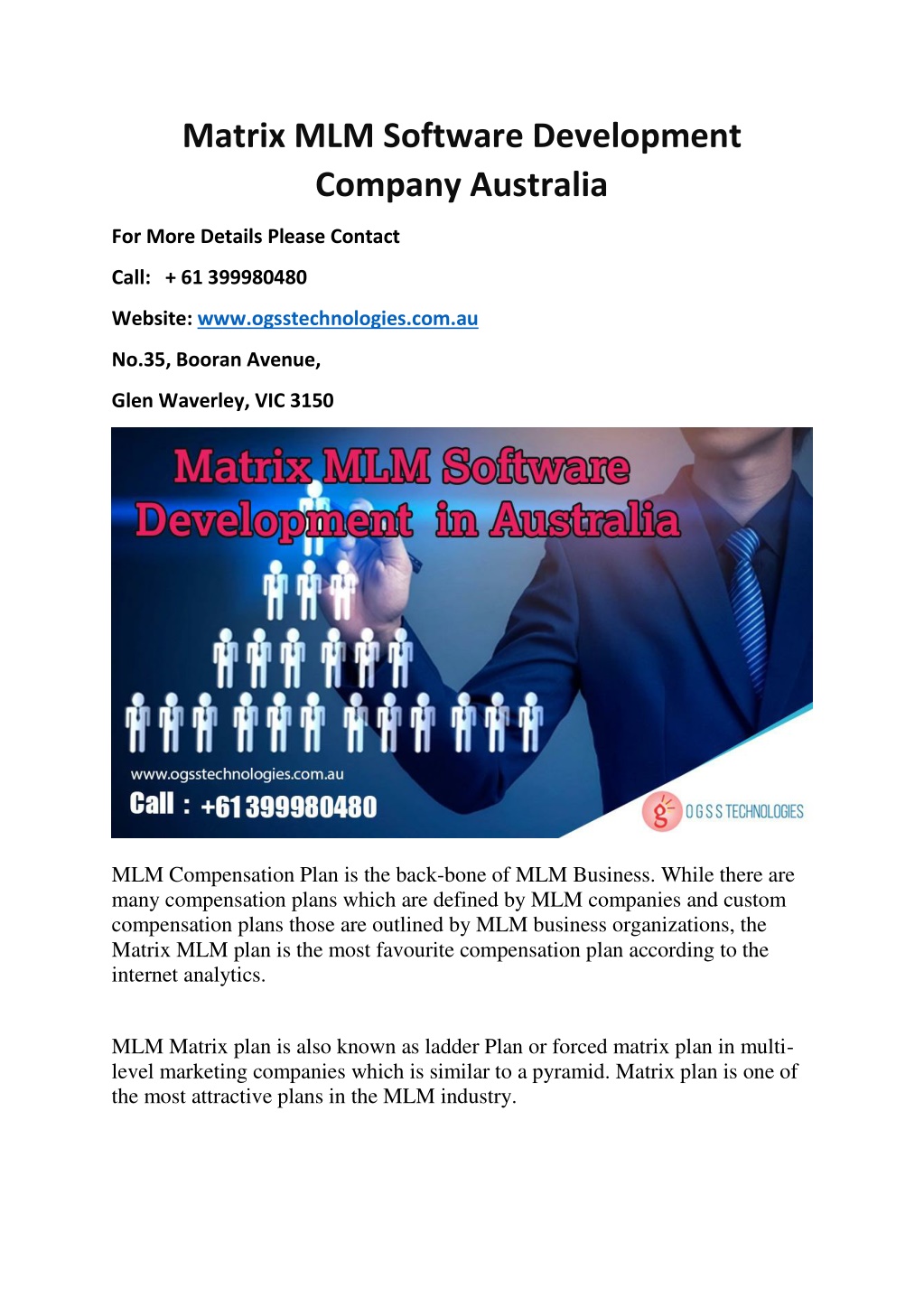 PPT - Matrix MLM Software Development Company Australia PowerPoint ...