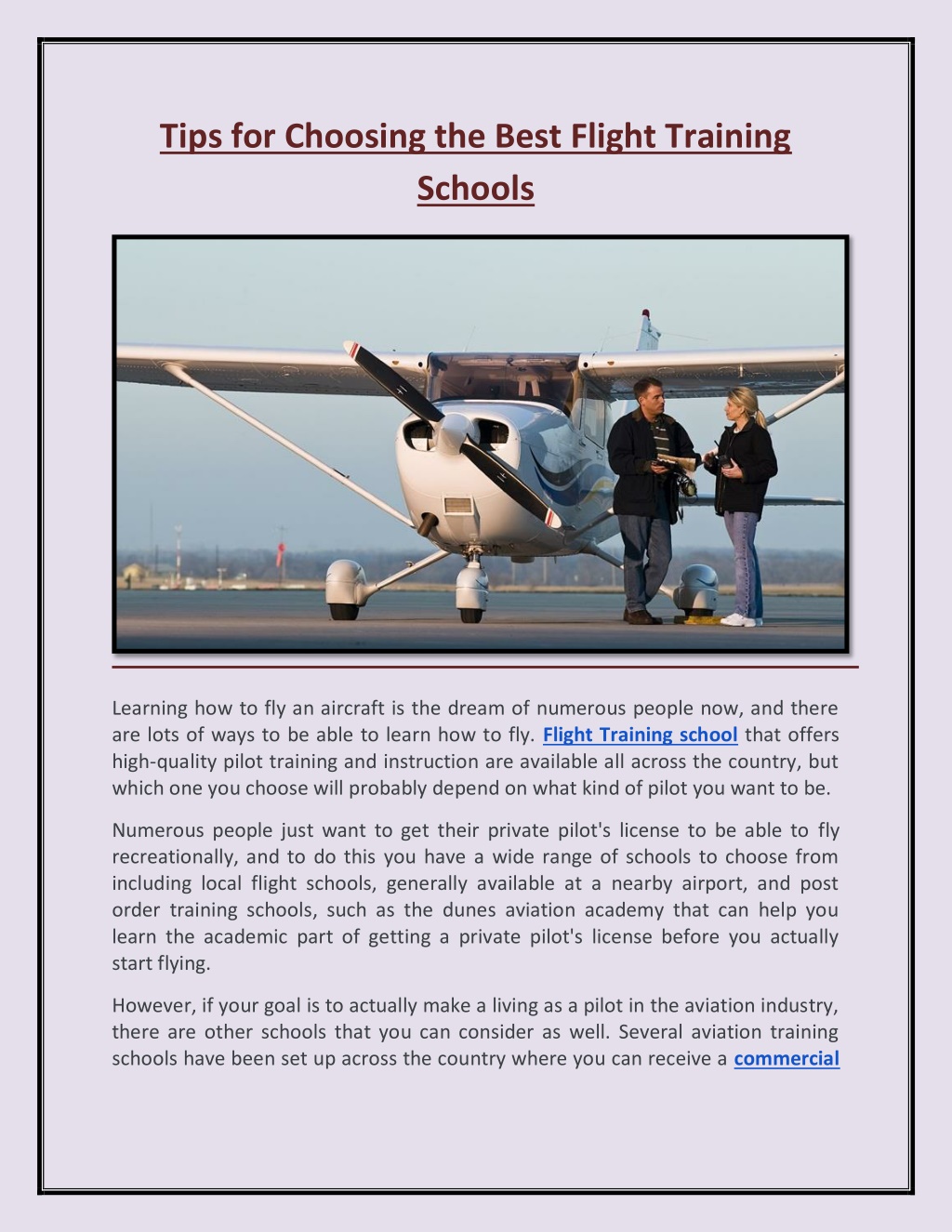 PPT - Tips for Choosing the Best Flight Training Schools PowerPoint ...