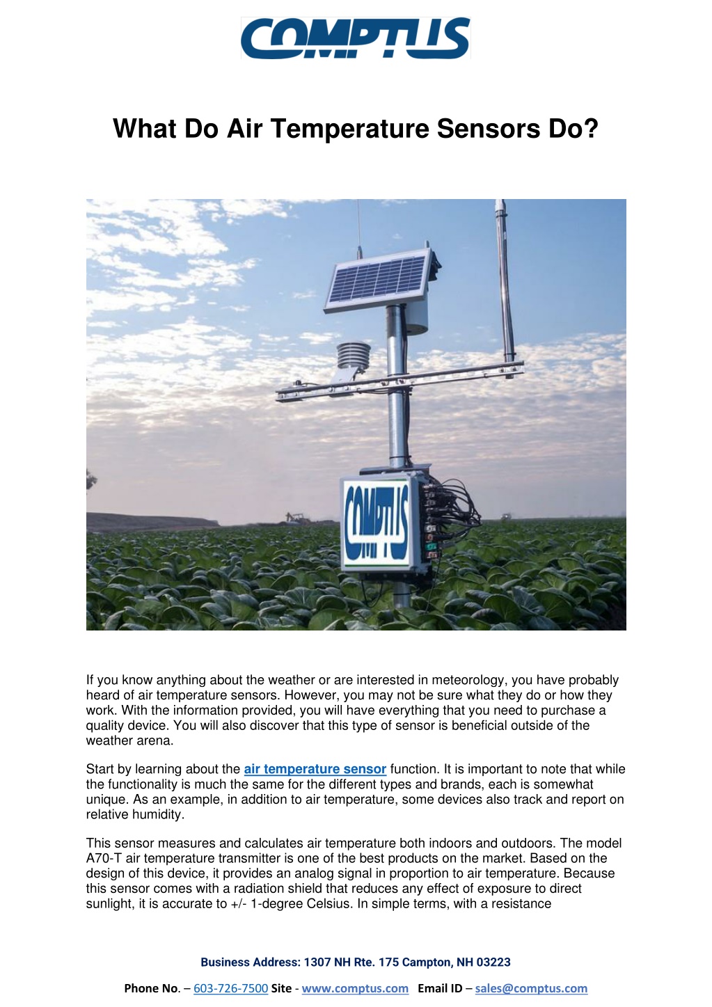 PPT - What Do Air Temperature Sensors Do PowerPoint Presentation, free ...