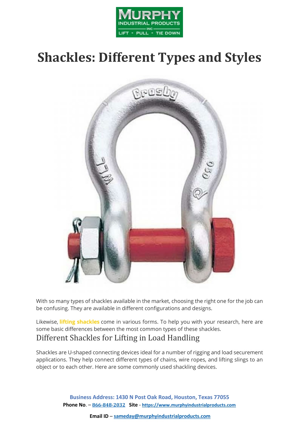 PPT - Shackles: Different Types and Styles PowerPoint Presentation ...
