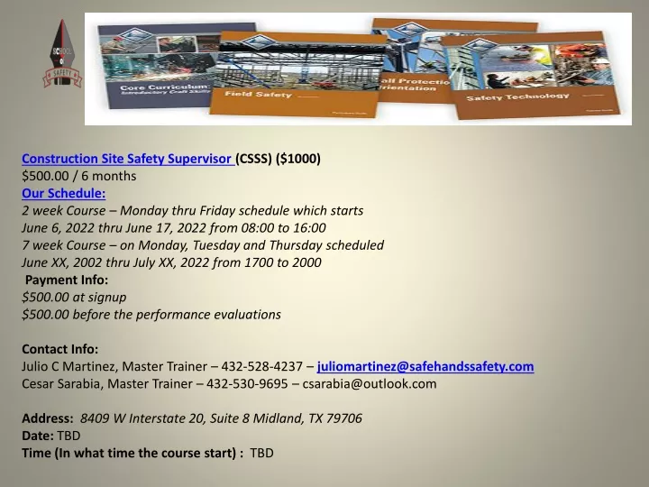 PPT - Construction Site Safety Supervisor Course PowerPoint Presentation - ID:11859023