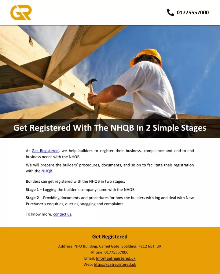 PPT - Get Registered With The NHQB In 2 Simple Stages PowerPoint ...