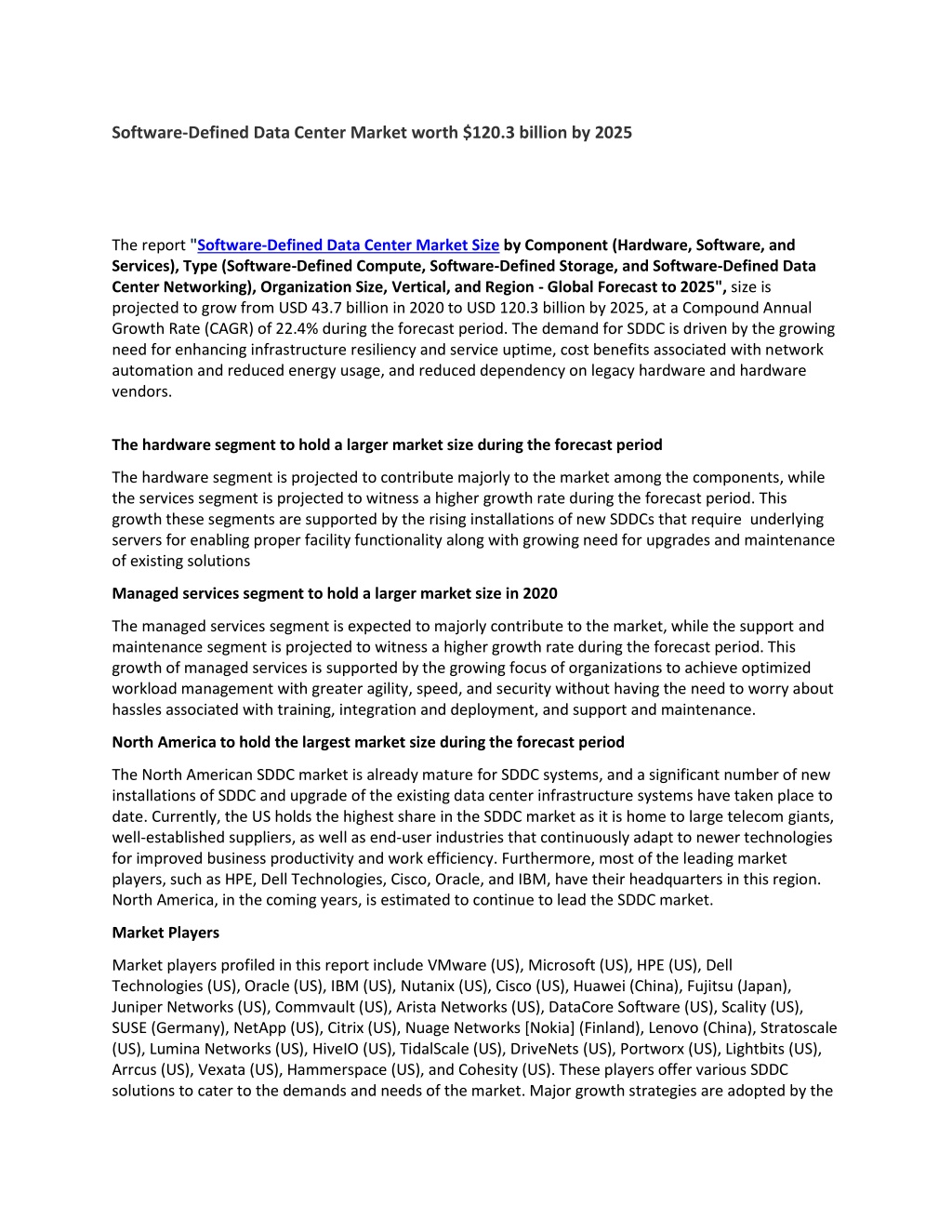 PPT - Software-Defined Data Center Market worth $120.3 billion by 2025 ...