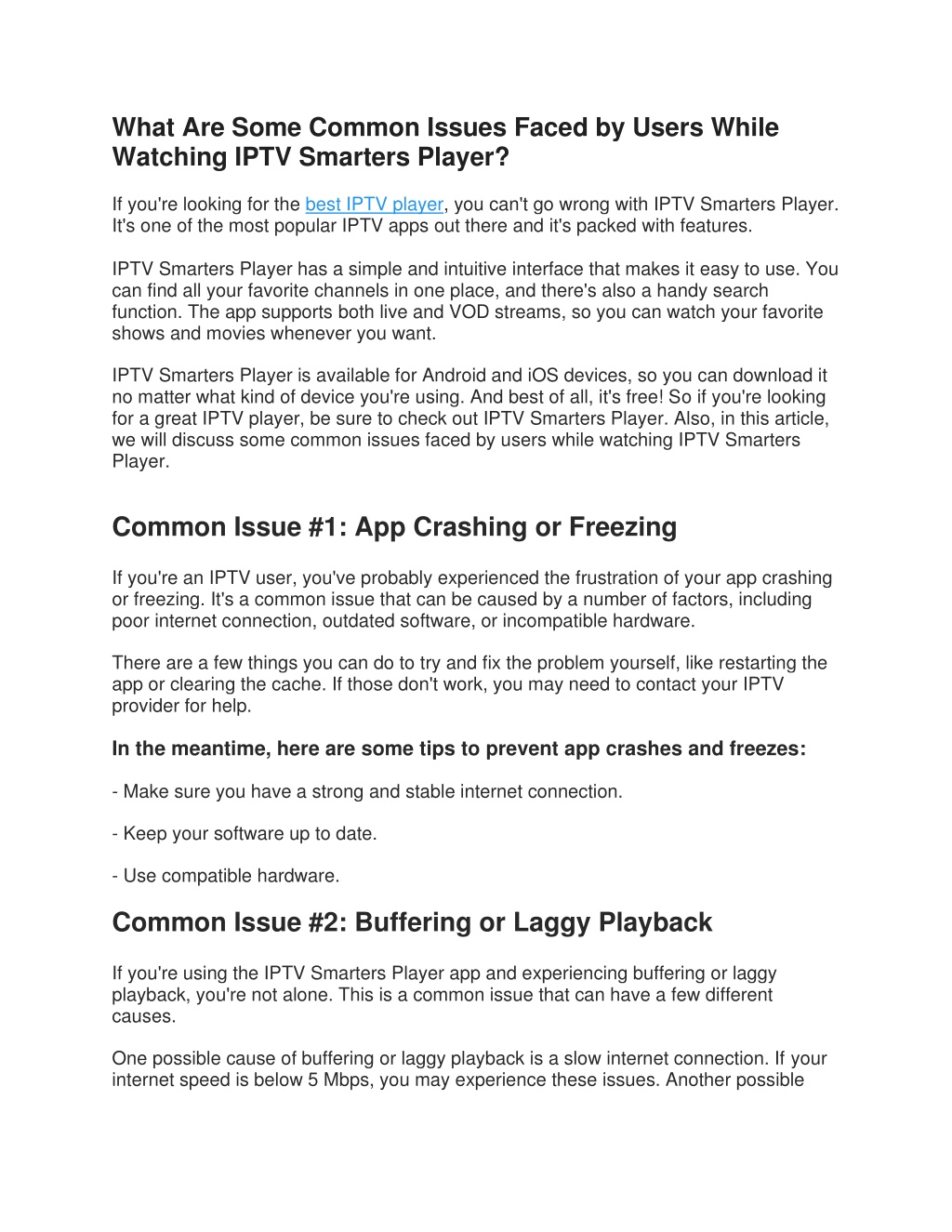 PPT - What Are Some Common Issues Faced by Users While Watching IPTV ...